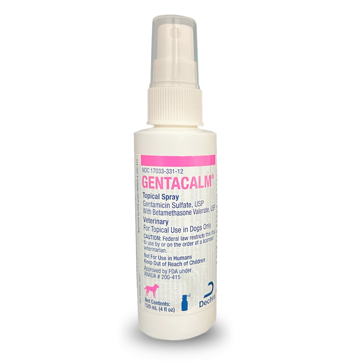 Rx Gentacalm Topical Spray for Dogs, Multiple Sizes — Pet Supplies 4 Less