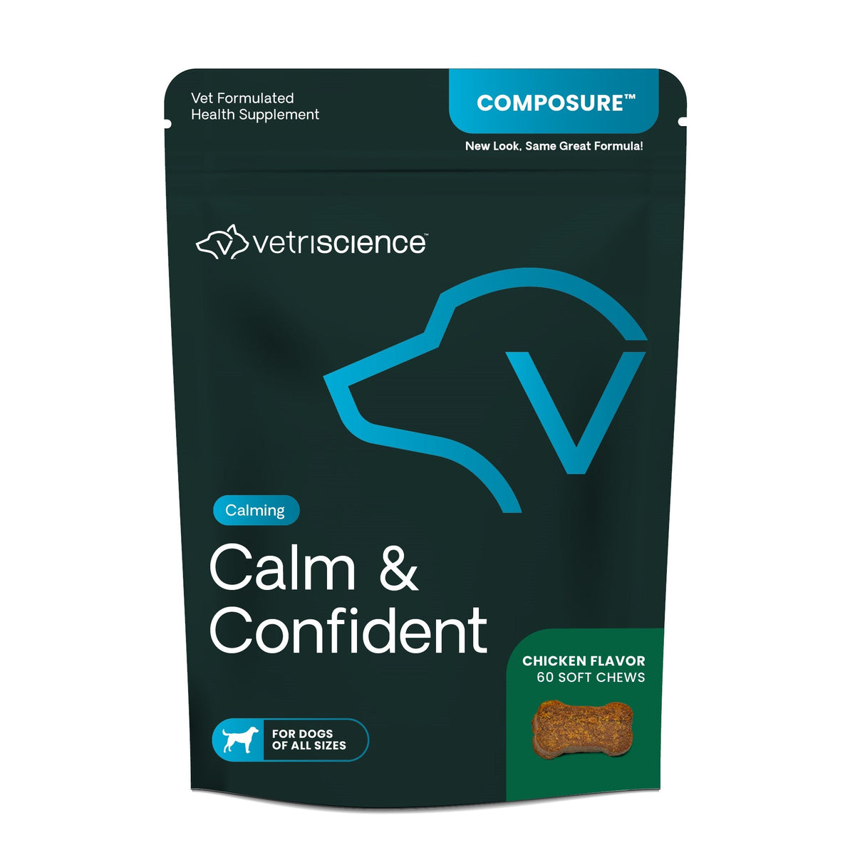 Composure Stress Relief for Dogs, 60 Bite Sized Chews — Pet Supplies 4 Less
