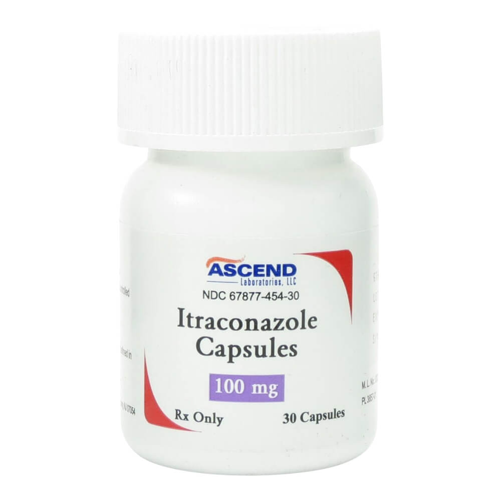 Rx Itraconazole Capsules for Dogs and Cats, 100mg, 30 ct — Pet Supplies ...