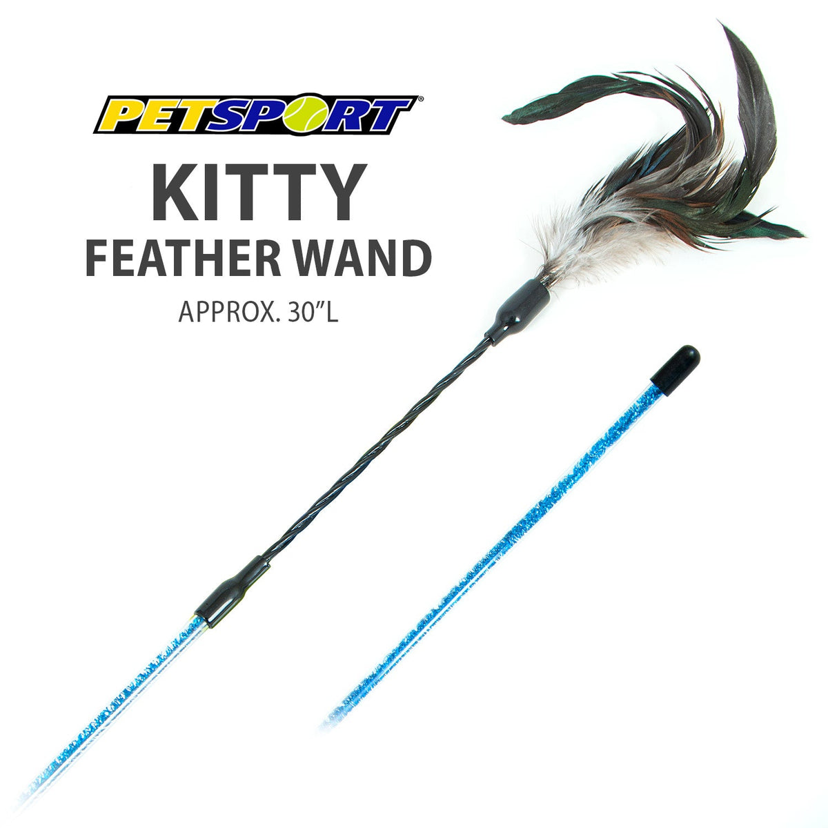 Kitty Feather Wand, 30", Assorted — Pet Supplies 4 Less