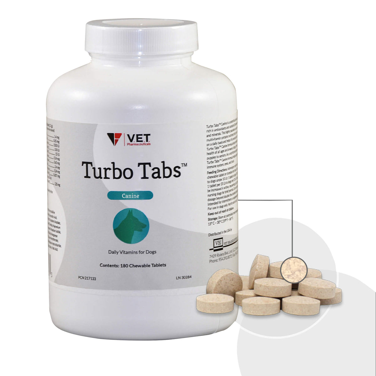 Turbo-Tabs Chewable Daily Vitamins for Dogs, 180 count — Pet Supplies 4 ...