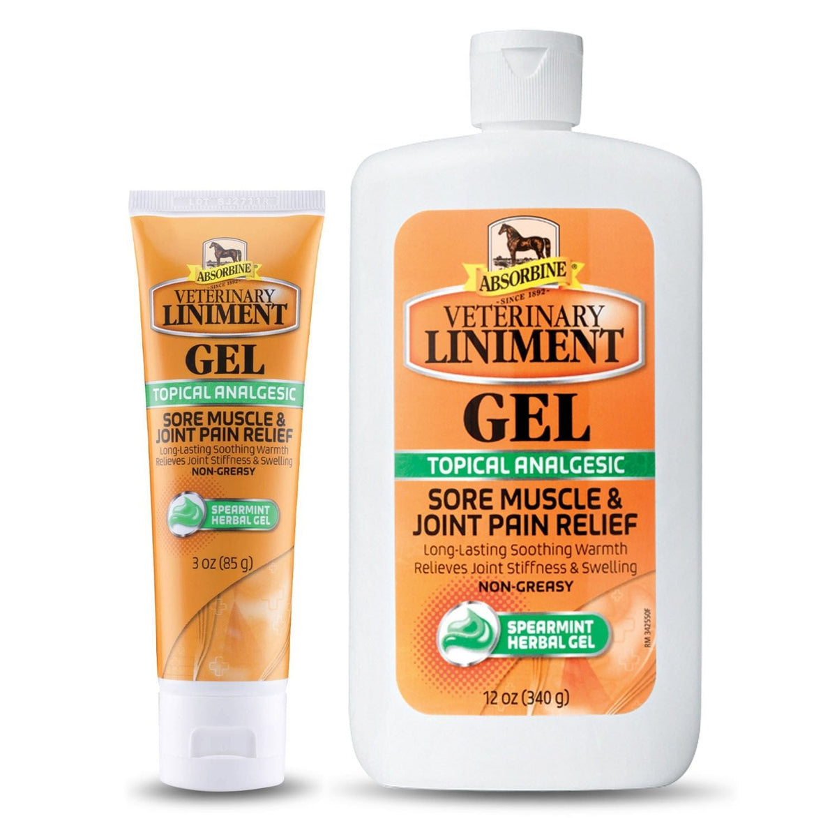 Absorbine Veterinary Liniment Gel, 3 oz & 12 oz, Combo Pack — Pet ...