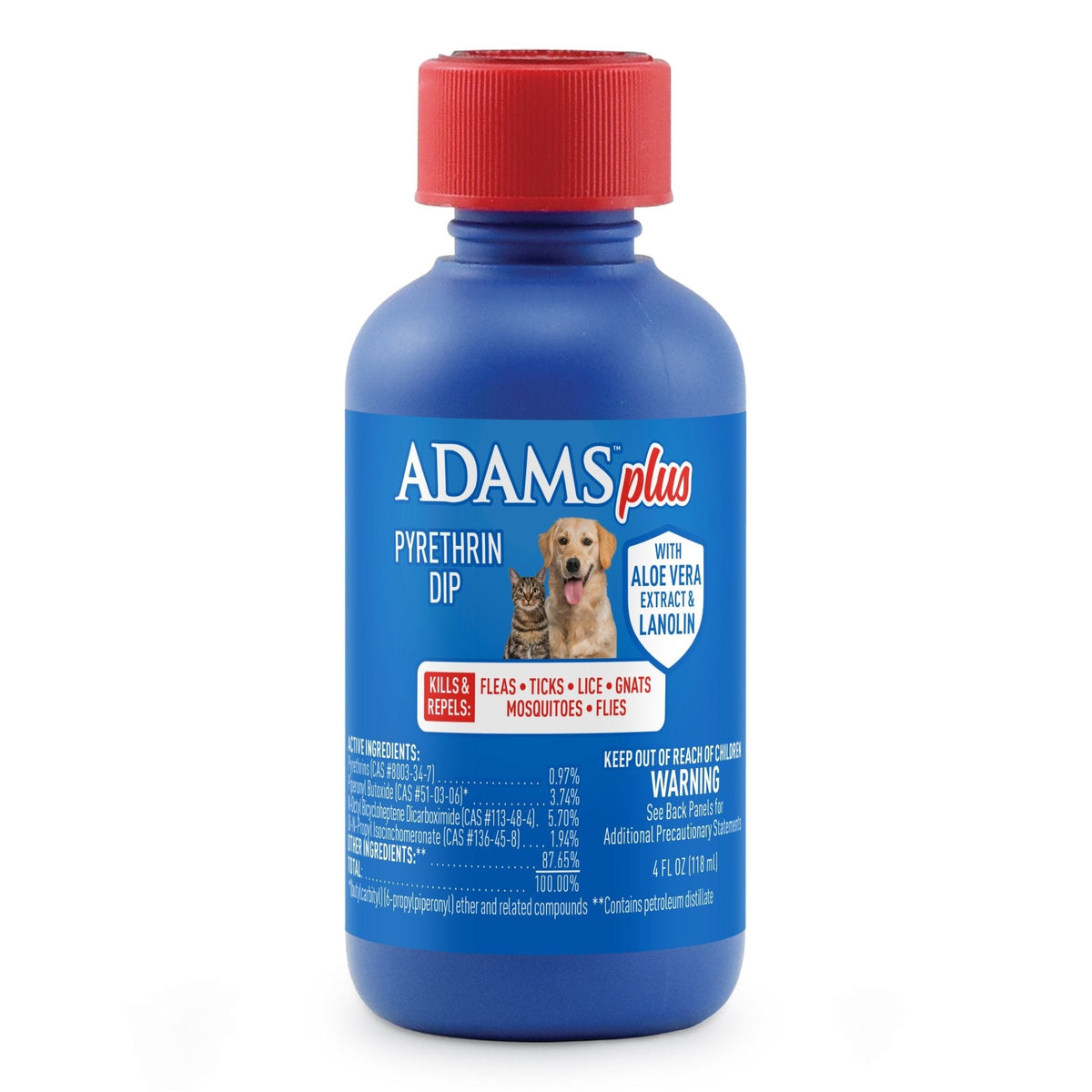 Adams Plus Pyrethrin Dip for Dogs and Cats, 4 oz — Pet Supplies 4 Less