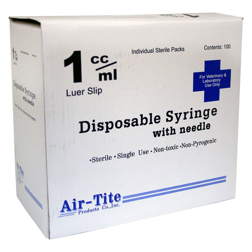 Air-Tite Syringes with Needles 1cc TB with 25g x 5/8" — Pet Supplies 4 Less