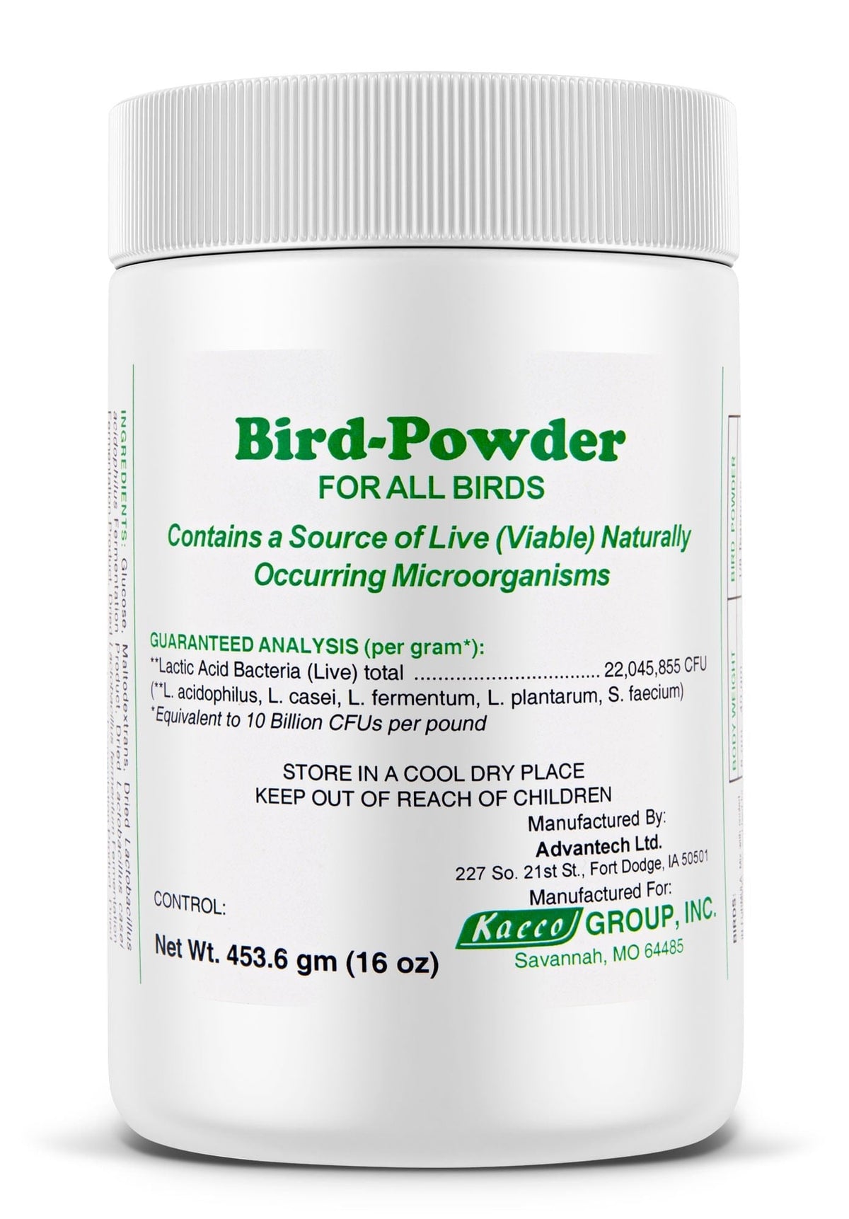 Kaeco Bird-Powder Probiotic for all birds, 16 oz — Pet Supplies 4 Less