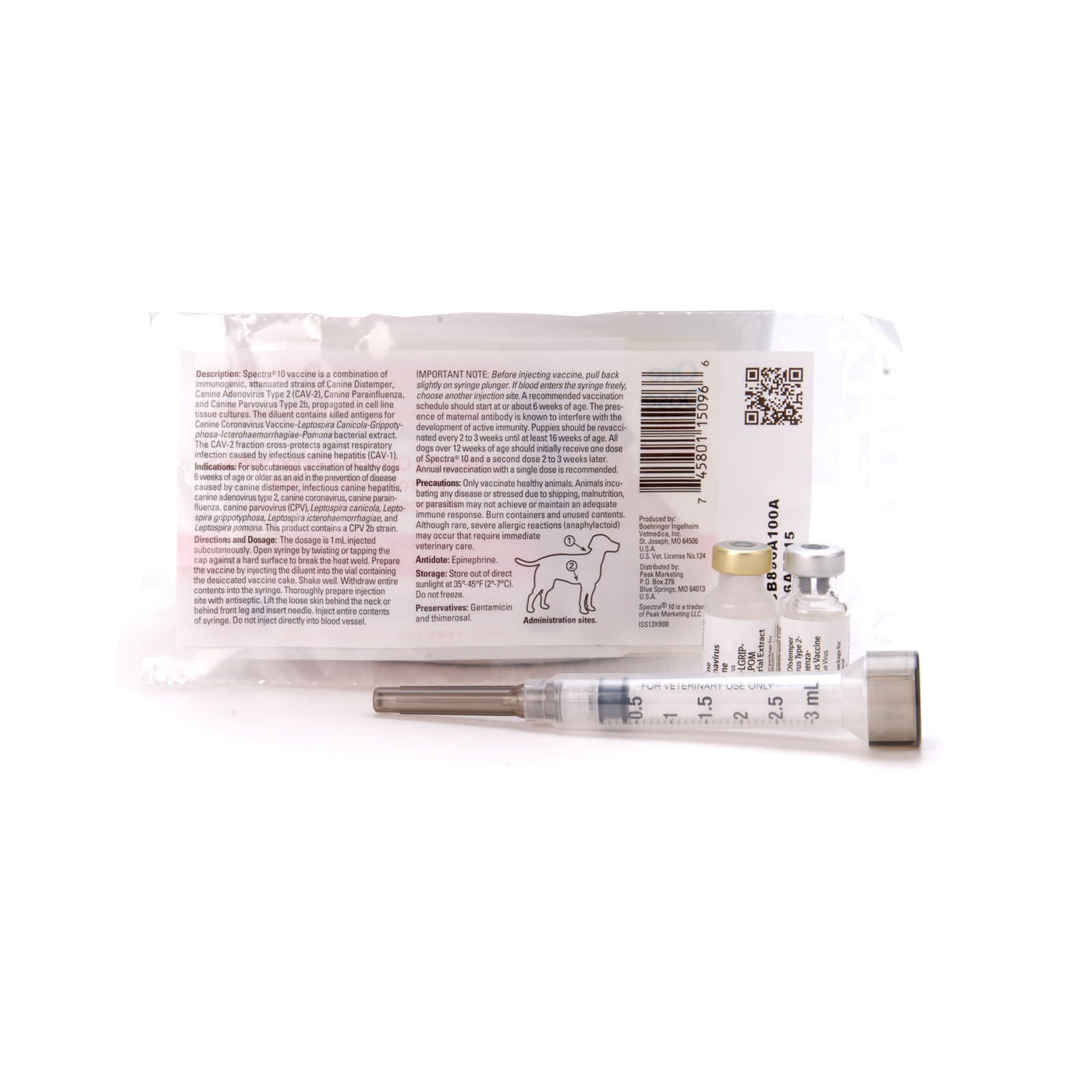 Canine Spectra 10 Dog Vaccine with Lepto and Parvo Shots for Puppies ...