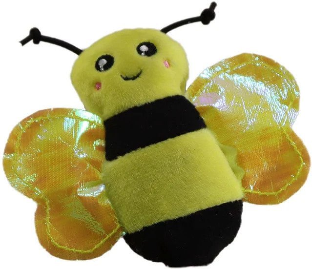 Catnip Crinkles Bumble Bee Cat Toy, 4.5" — Pet Supplies 4 Less