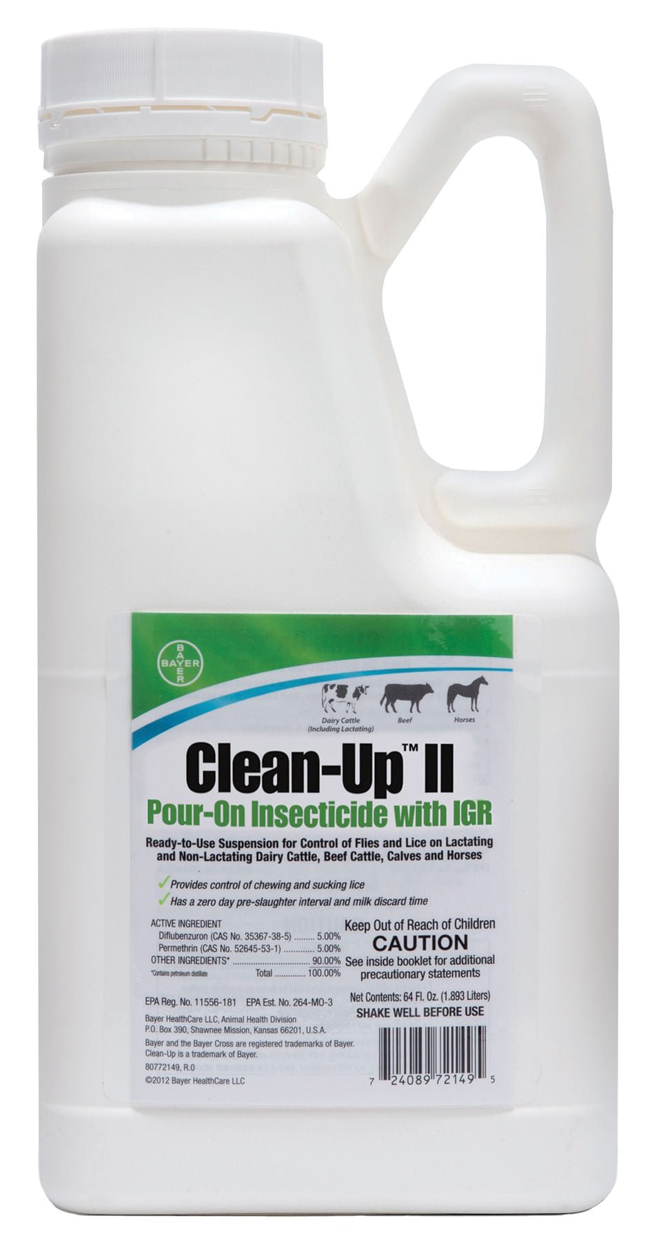 Clean-Up II Pour-On Insecticide with IGR for Horses & Cattle — Pet ...