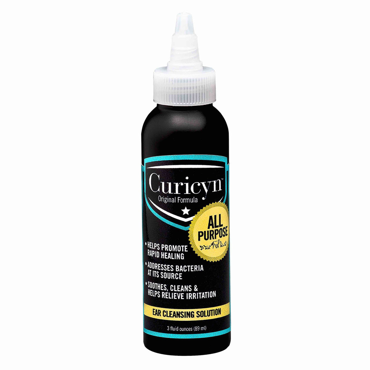 Curicyn Ear Cleansing Solution for Animals, 3 oz — Pet Supplies 4 Less