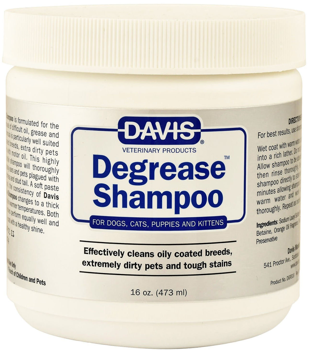 Davis Degrease Pet Shampoo — Pet Supplies 4 Less