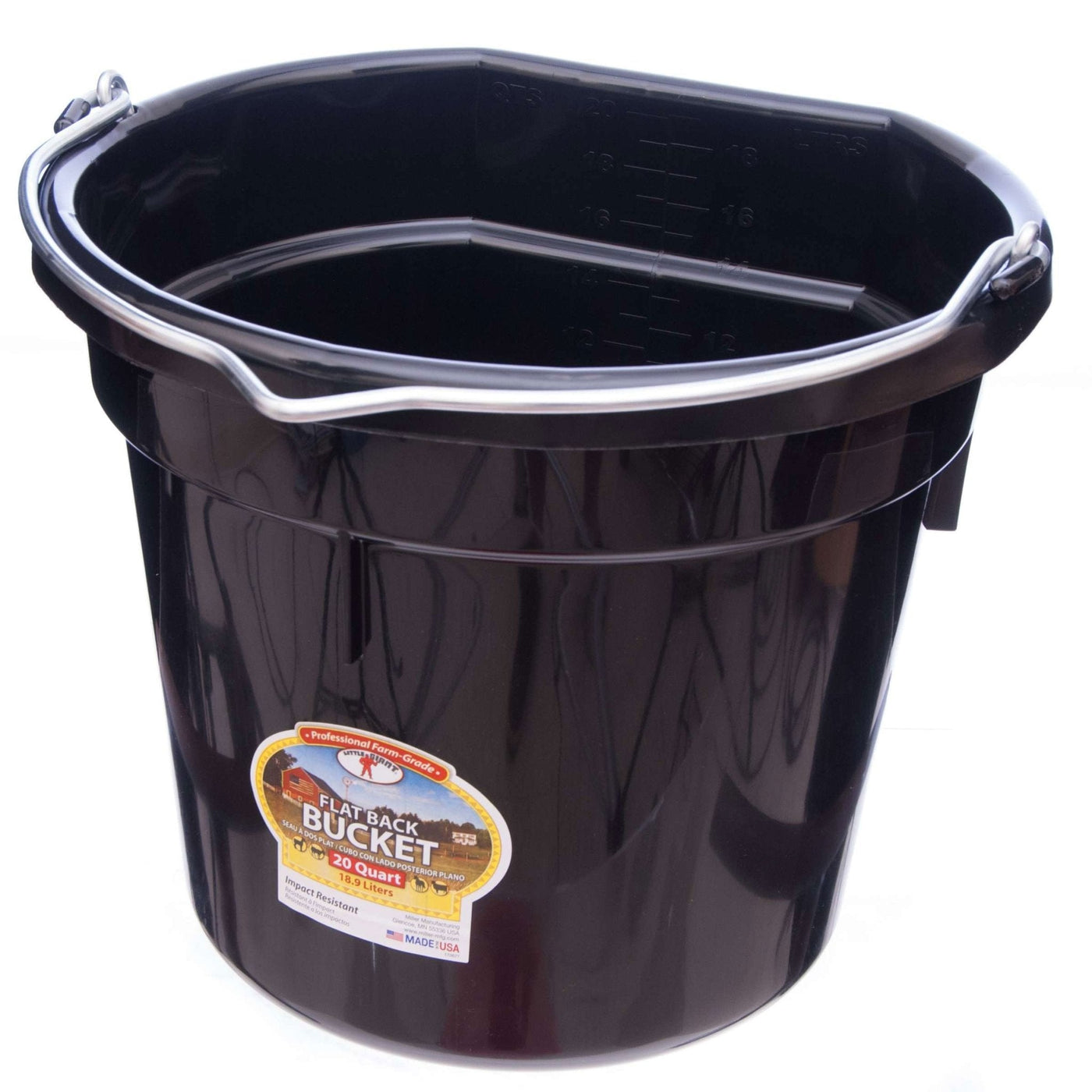 Little Giant Flatback Bucket for Livestock, 5 gallon — Pet Supplies 4 Less