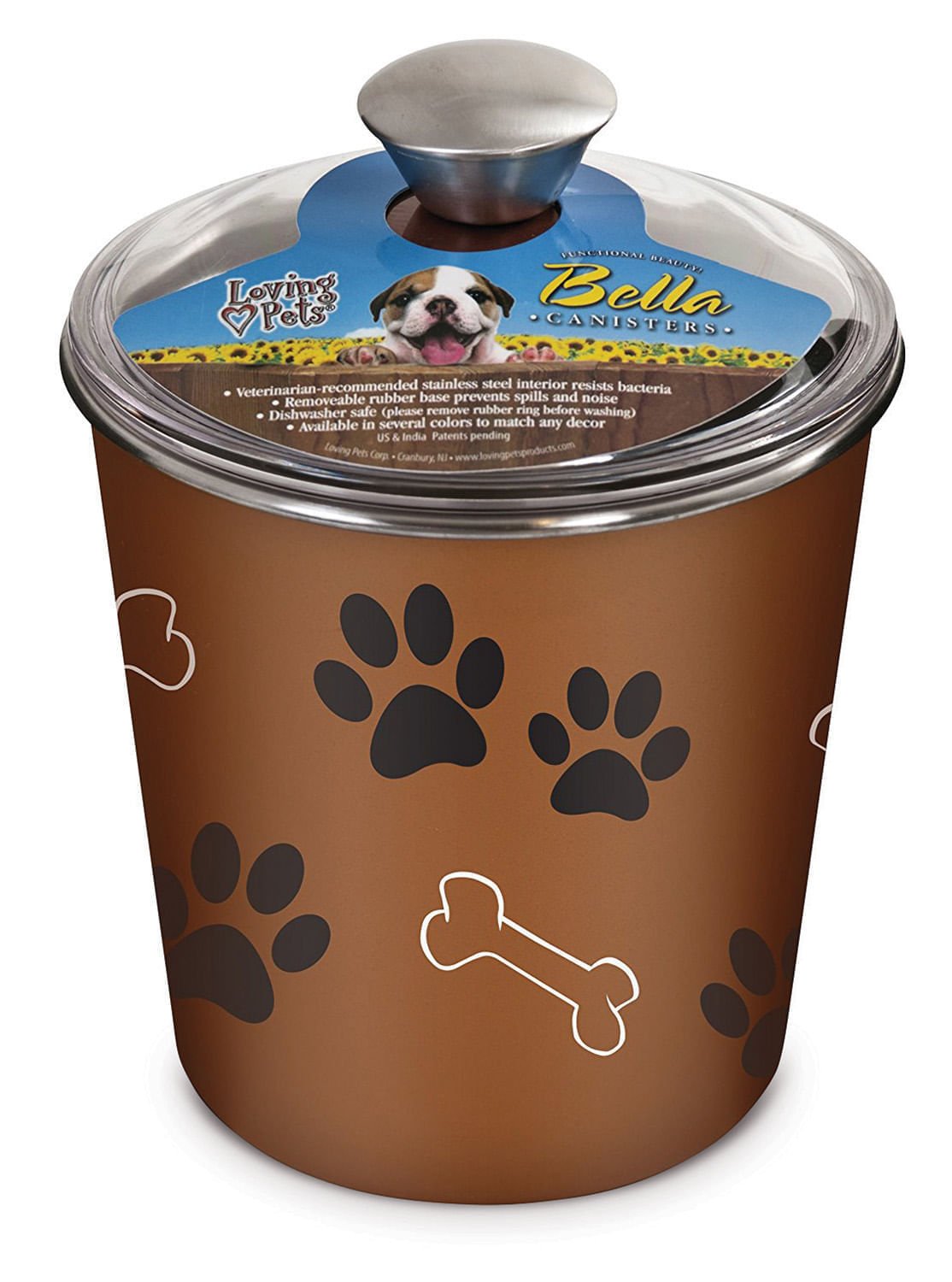 Copper Bella Canister from Loving Pets — Pet Supplies 4 Less