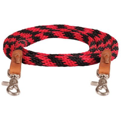 Round Braided Trail Horse Reins with Leather Water Loops — Pet Supplies ...