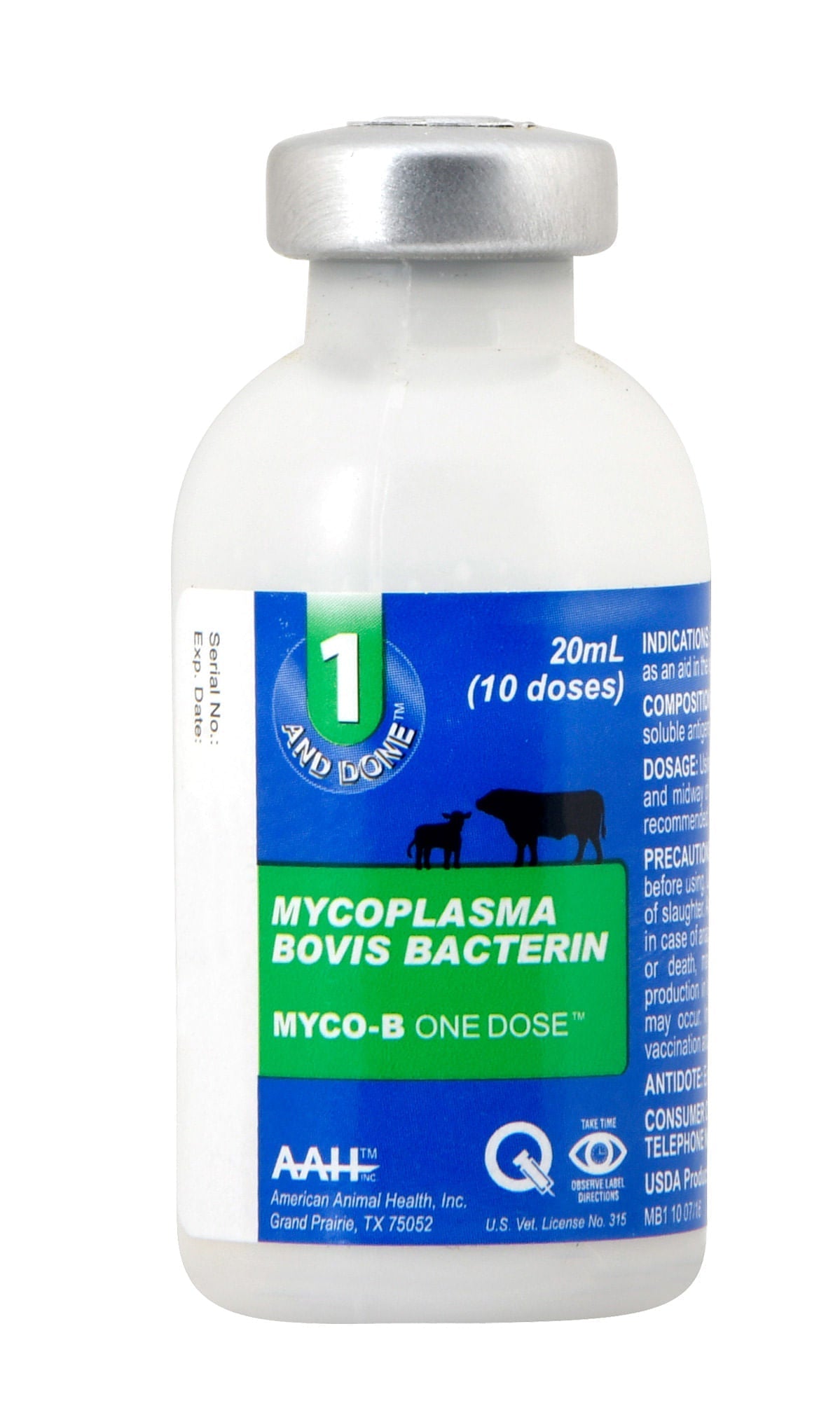 Myco-B One Dose, 1 And Done Vaccine for Cattle — Pet Supplies 4 Less