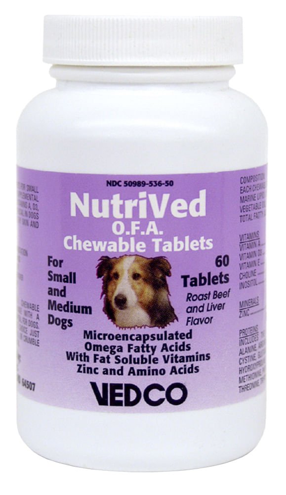 NutriVed O.F.A. Chewable Tablets for Small and Medium Dogs 60 ct — Pet ...