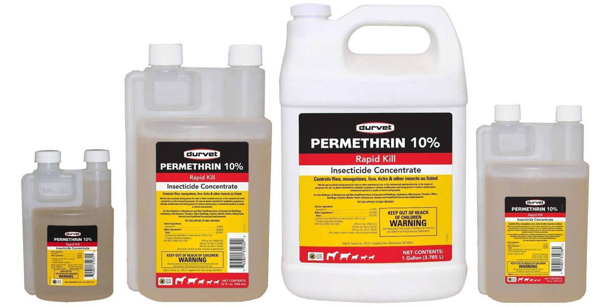 Durvet Permethrin 10% EC Premise Spray Fly Control for Livestock — Pet ...