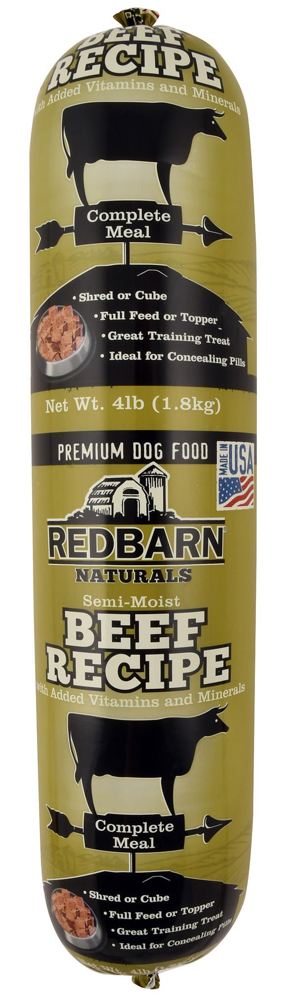 Redbarn Naturals Beef Recipe Premium Dog Food Roll — Pet Supplies 4 Less