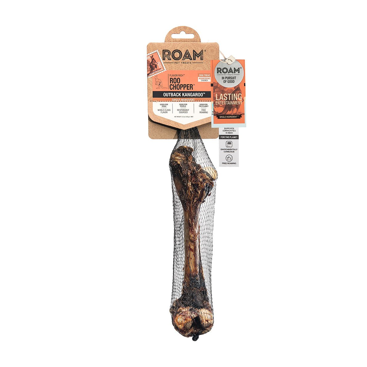 Roam Dog Treats Large Roo Chopper Kangaroo Femur Flavor — Pet Supplies ...