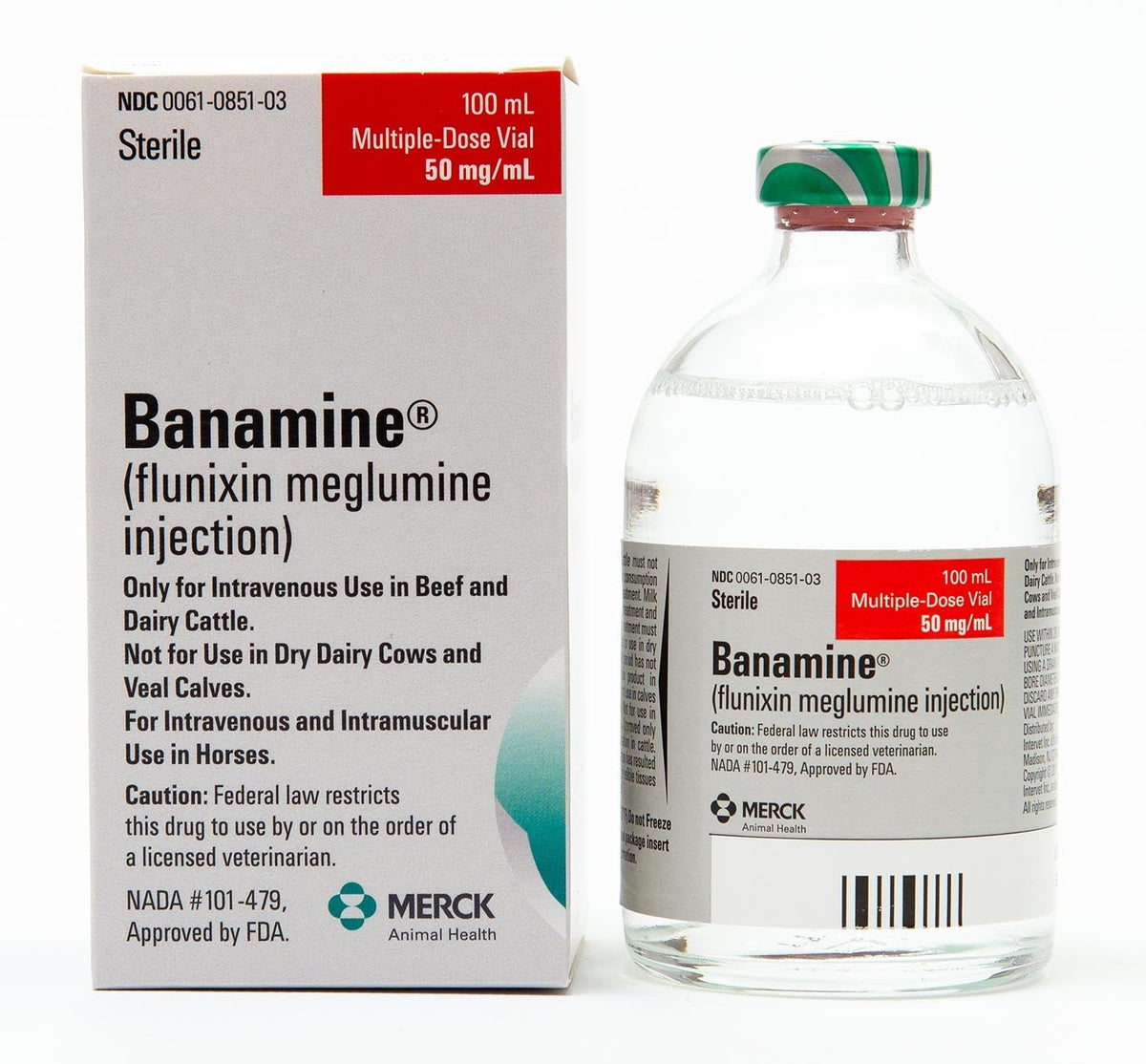 Rx Banamine (flunixin meglumine) Injection Solution, 50mg/mL — Pet ...