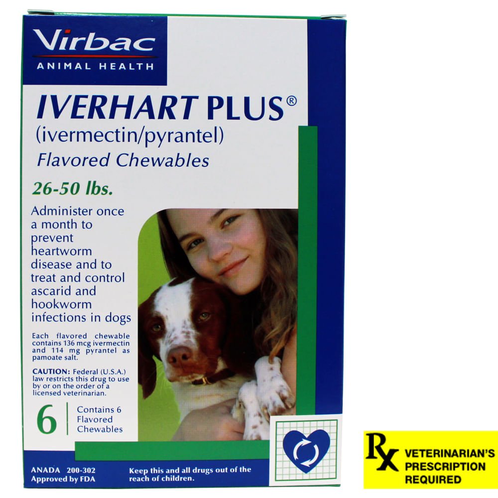 Rx Iverhart Plus Chew Tab for Dog Deworming — Pet Supplies 4 Less