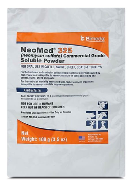 Rx Neomed 325 Soluble Powder for Livestock, 100gm Bag — Pet Supplies 4 Less