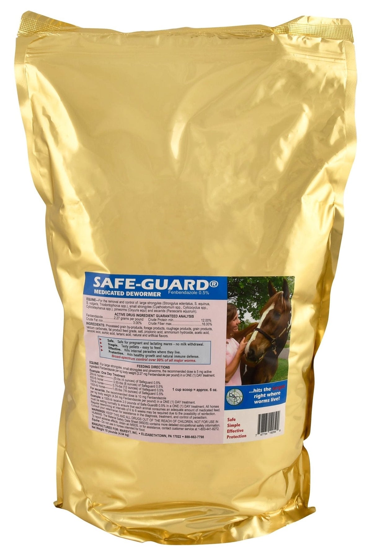 Safe-Guard Pelleted Horse Dewormer (fenbendazole), 10 lb bag — Pet ...