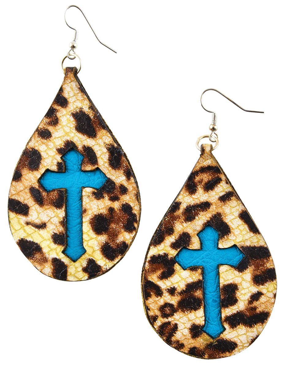 San Saba Cross Teardrop Earrings for Women — Pet Supplies 4 Less