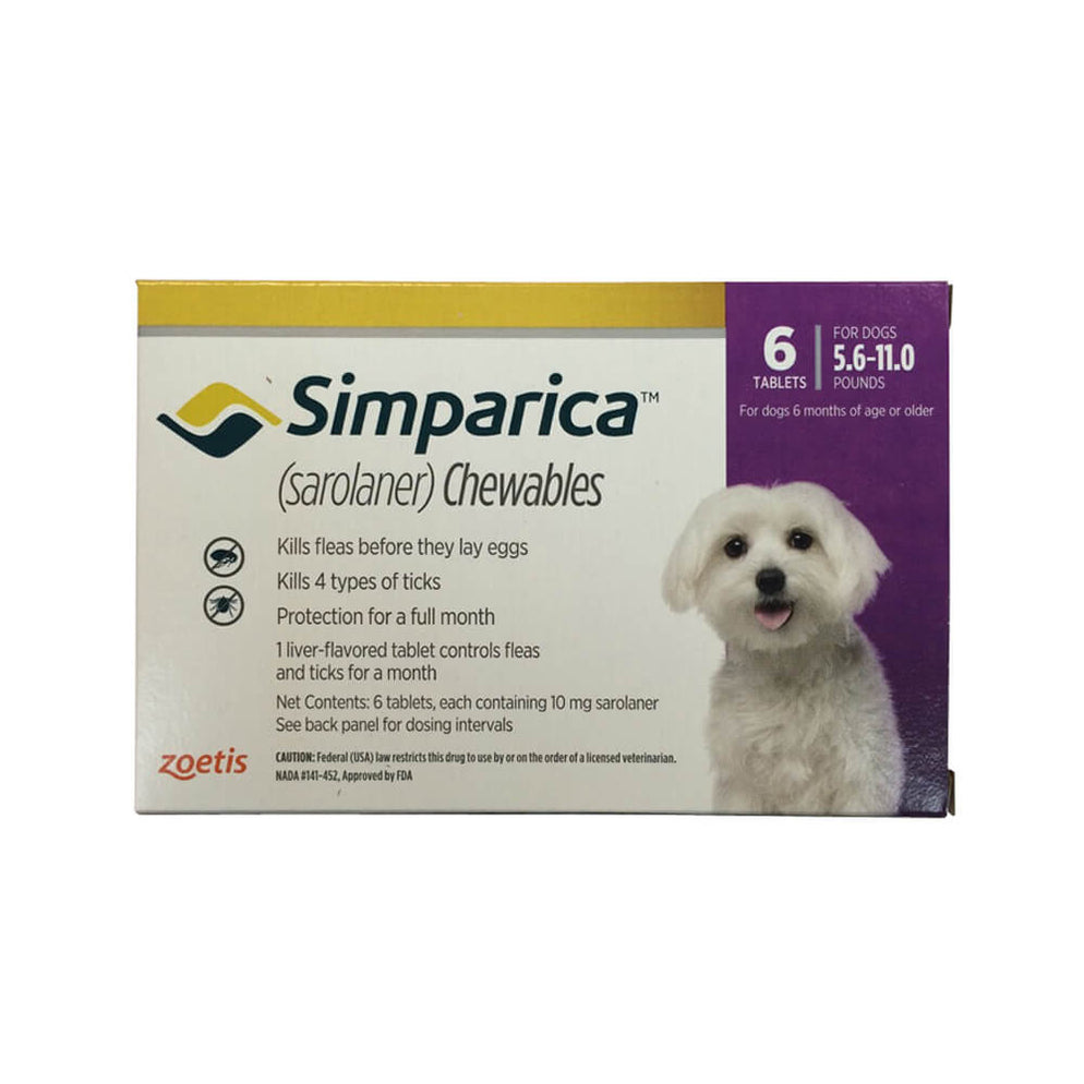 Simparica for Dogs (Sarolaner) Chewable Tablets — Pet Supplies 4 Less