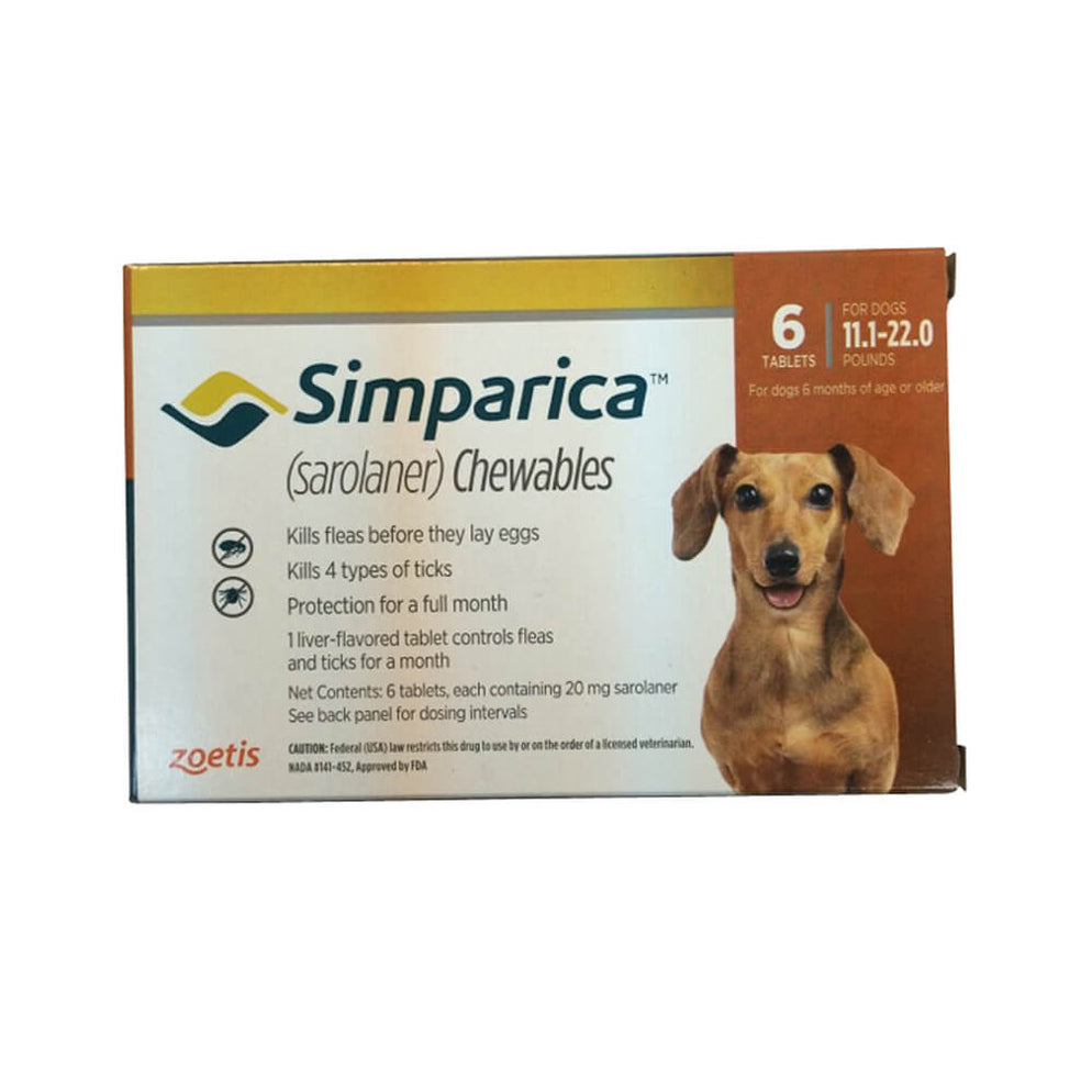 Simparica for Dogs (Sarolaner) Chewable Tablets — Pet Supplies 4 Less