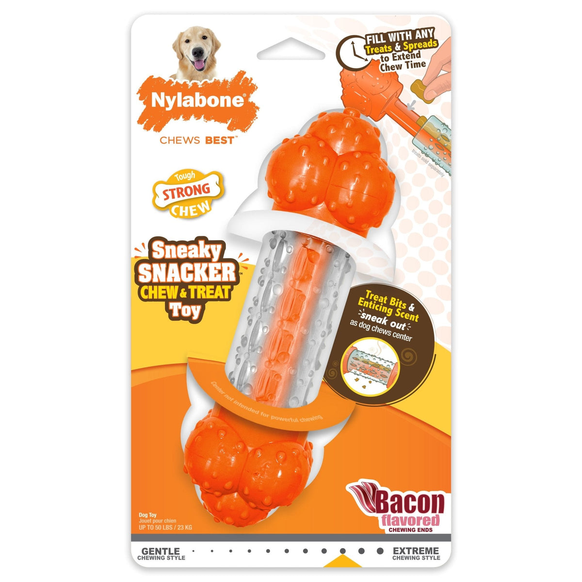 Sneaky Snacker Dog Treat Toy, Bacon Flavor — Pet Supplies 4 Less