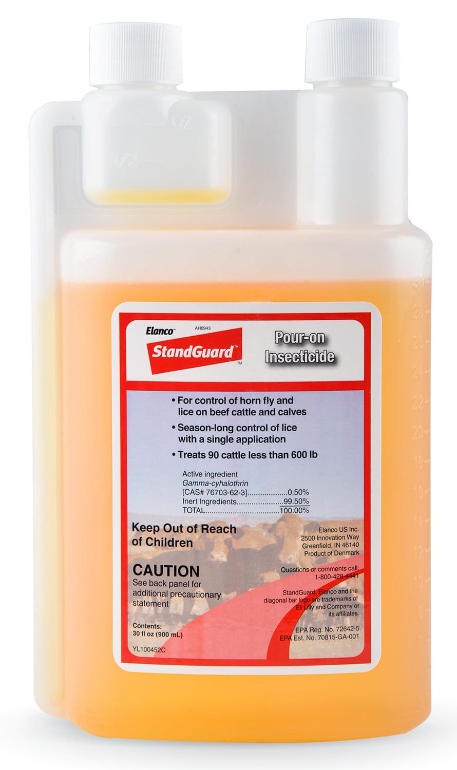 StandGuard Pour-On Insecticide for Livestock Fly Control — Pet Supplies ...