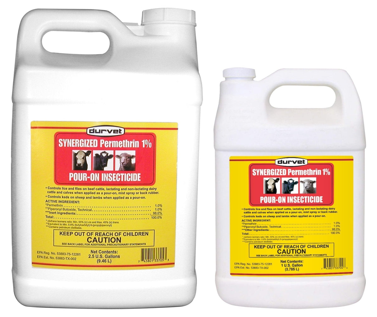 Durvet Synergized Permethrin 1% Fly Insecticide, Gallon for Cattle ...