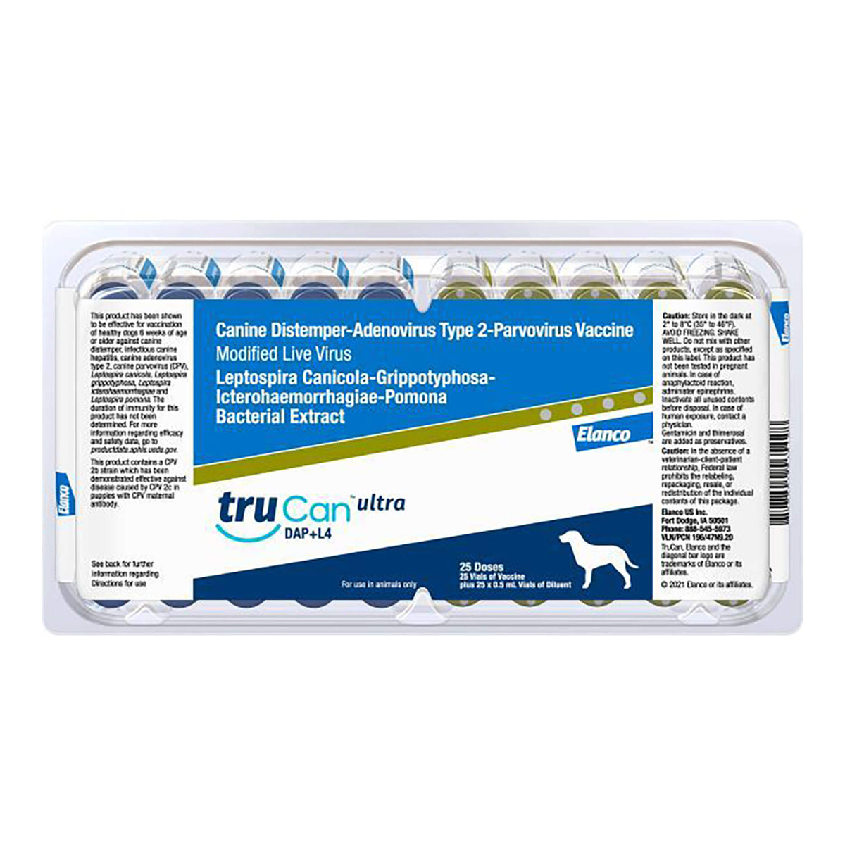 TruCan Ultra DAP+L4 /Ultra Duramune DAP+ 4L Dog Vaccine, 25 x 1ml — Pet ...